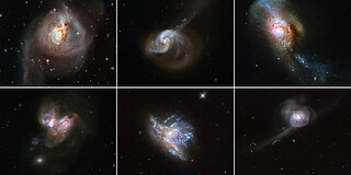 Hubble Showcases 6 Galaxy Mergers | ESA/Hubble