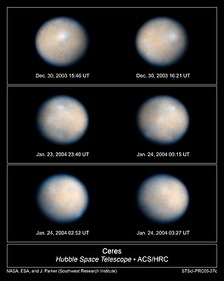 Images of the Asteroid Ceres Rotation | ESA/Hubble