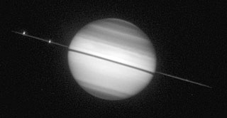 Saturn ring-plane crossing | ESA/Hubble