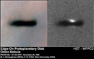 Edge-On Protoplanetary Disc in the Orion Nebula | ESA/Hubble