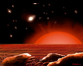 Intergalactic Vista From A Lonely Star (artist's impression) | ESA/Hubble