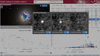 Screenshot of the Hubble Catalog of Variables Tool | ESA/Hubble