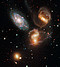 Galactic wreckage in Stephan's Quintet | ESA/Hubble