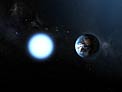 Artist's impression of the sizes of Sirius B and the Earth | ESA/Hubble