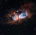 Hubble/Subaru composite of star-forming region S 106 | ESA/Hubble